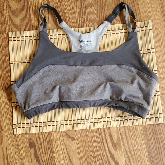 Splendid | Tops | Splendid Sport Bra Large Gray | Poshmark